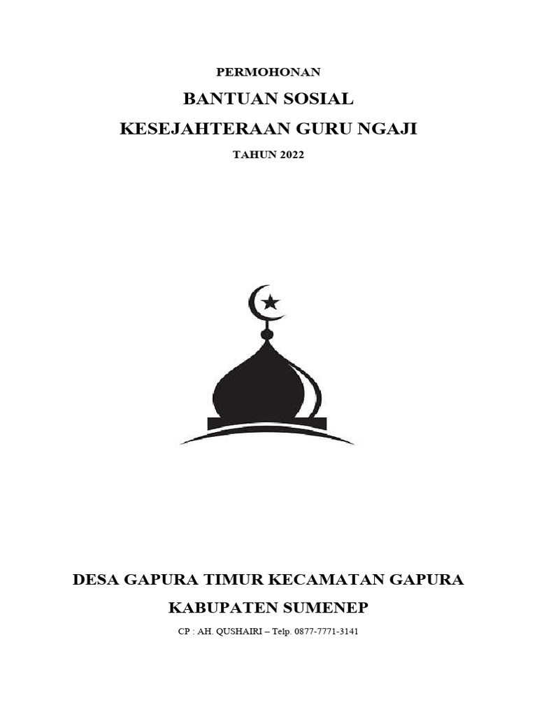 Permohonan Bantuan Guru Ngaji - QUS | PDF