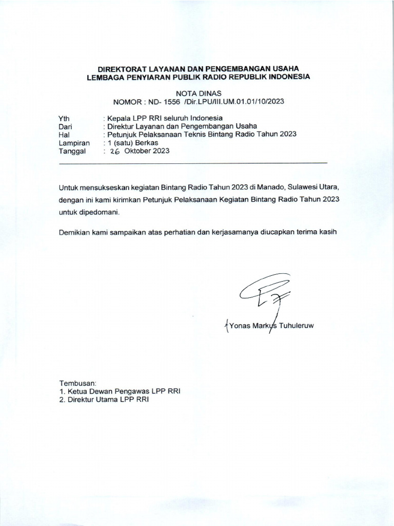 Bintang Radio RRI 2023 Manado | PDF