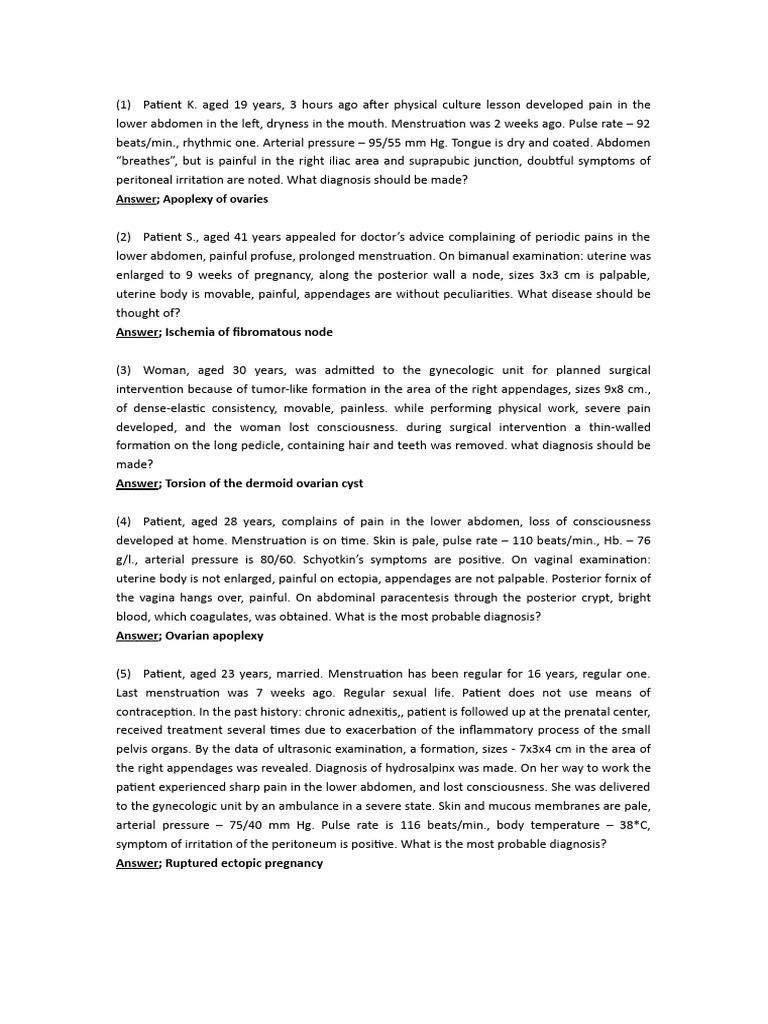 Obs $ Gyn Task Topic 6 | PDF | Uterus | Vagina