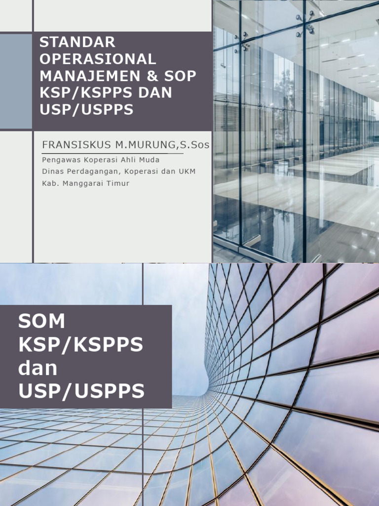 SOM Dan SOP Koperasi Simpan Pinjam | PDF