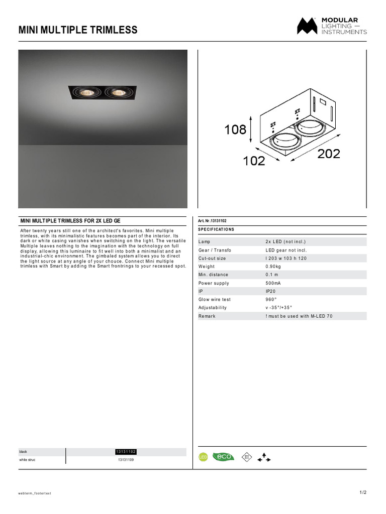 L2.1 - Mini Multiple Trimless | PDF | Manufactured Goods