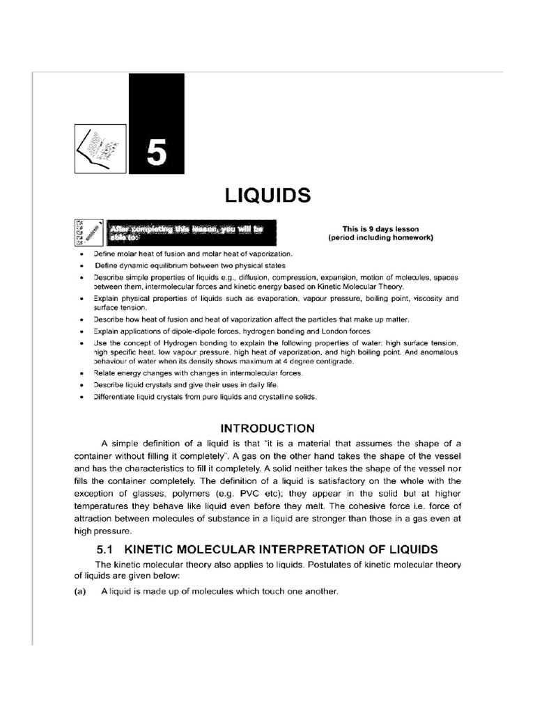Chapter 5 Chemistry Class 11 Federal Board | PDF