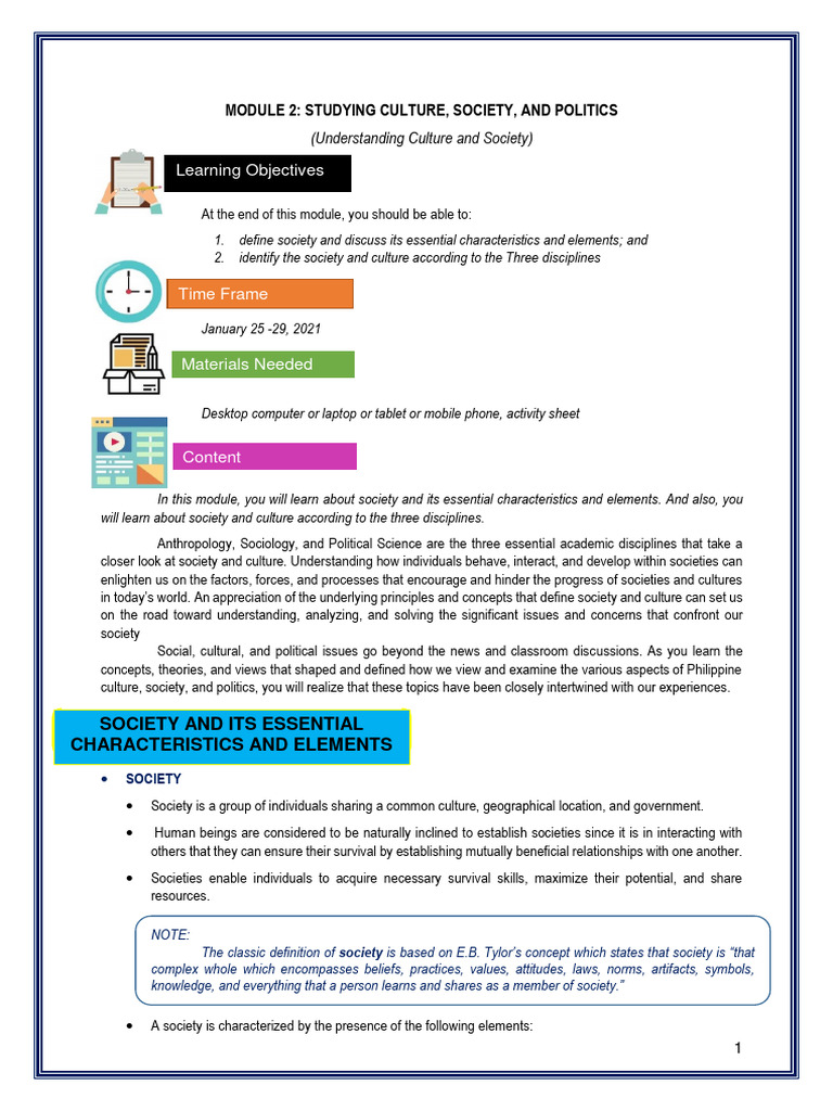 Grade 11 Module History | PDF | Society | Sociology
