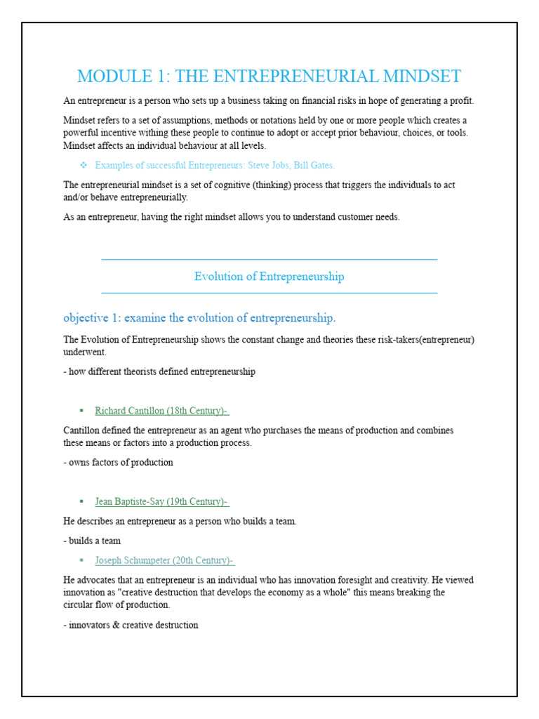 CAPE Entrepreneurship Module 1 (2023-2024 Syllabus) | PDF ...