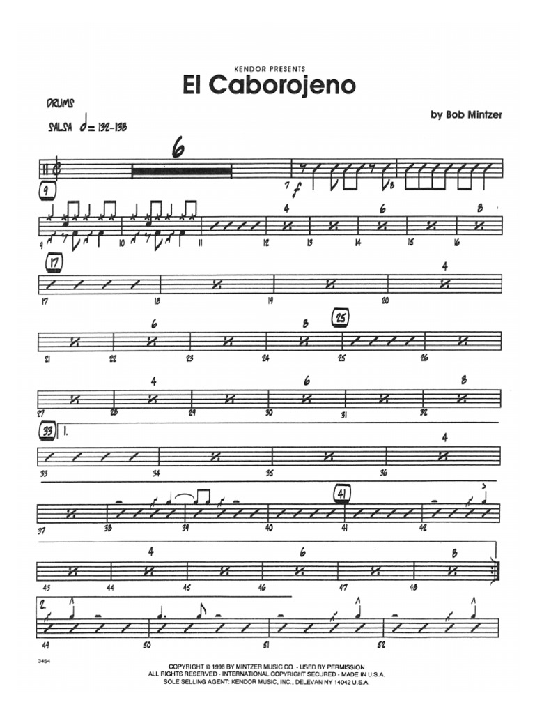 Drums Chart From Mintzer Big Band Playalong | PDF