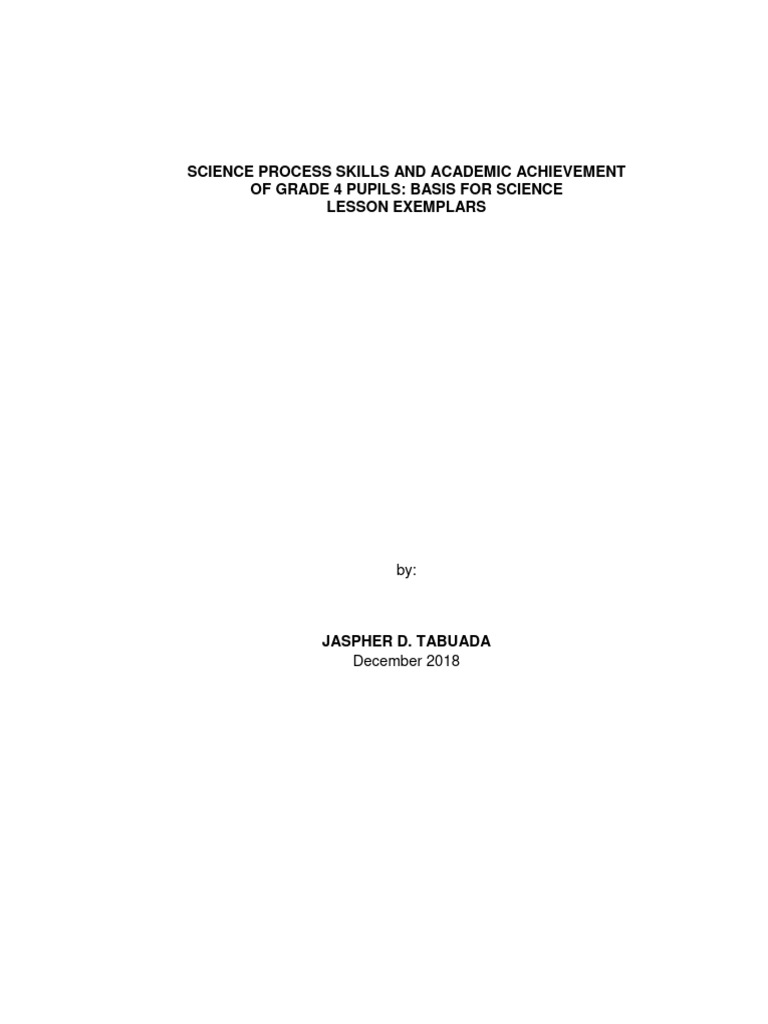 Science Process Skills and Academic Achi | PDF | Constructivism (Philosophy Of Education) | Science