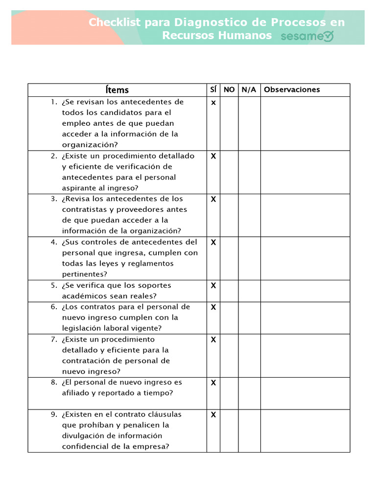 Checklist para Recursos Humanos | Descargar gratis PDF | Gestión de ...