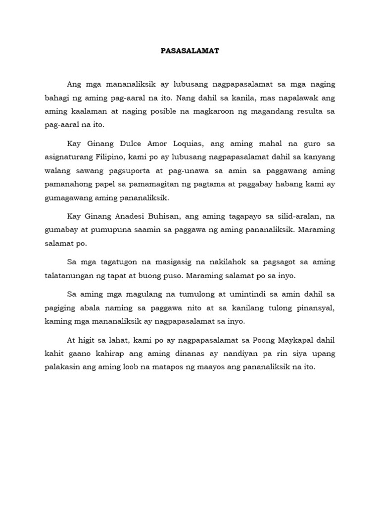 Pasasalamat Pdf