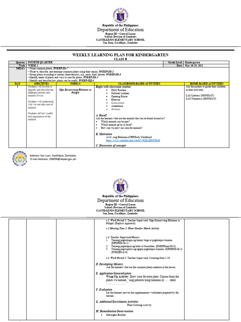 WLP Q4 W2 Hgfe | PDF | Learning | Behavior Modification