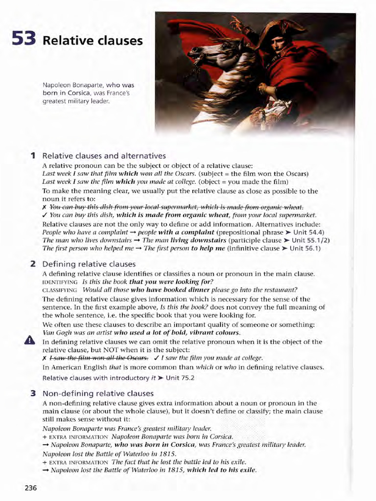 Relative Clauses | PDF | Clause | English Language