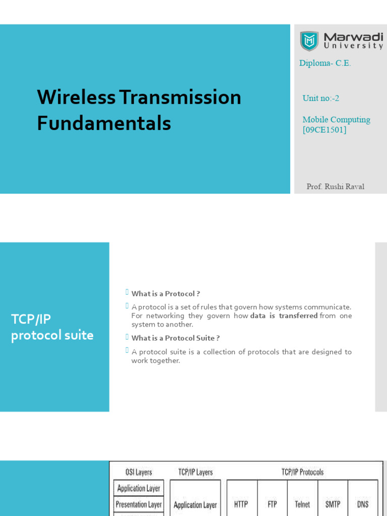 UNIT2 Mobile Computing | PDF | Osi Model | Internet Protocol Suite UNIT2 Mobile Computing | PDF | Osi Model | Internet Protocol Suite