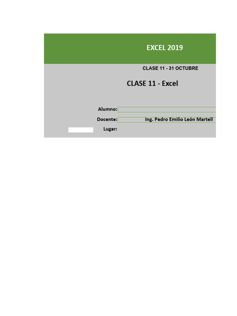 Sesion11 Clase3 Excel | PDF | Informática
