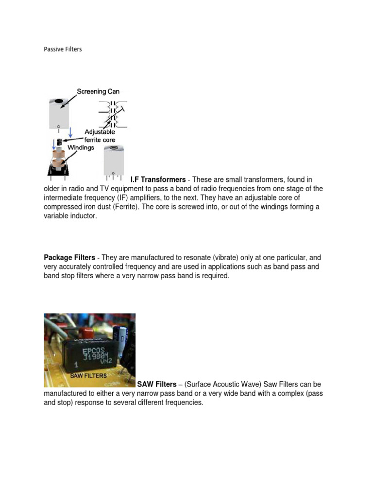 Passive Filters | PDF
