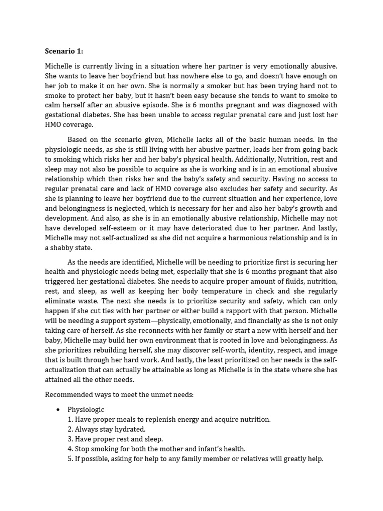 Maslow's Hierarchy of Needs Application | PDF | Psychology | Human ...