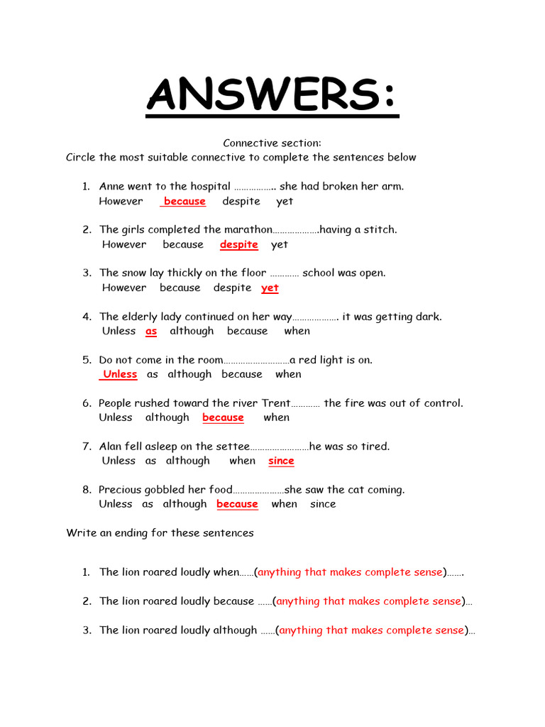 SPAG Revision Booklet ANSWERS | PDF | Ellipsis