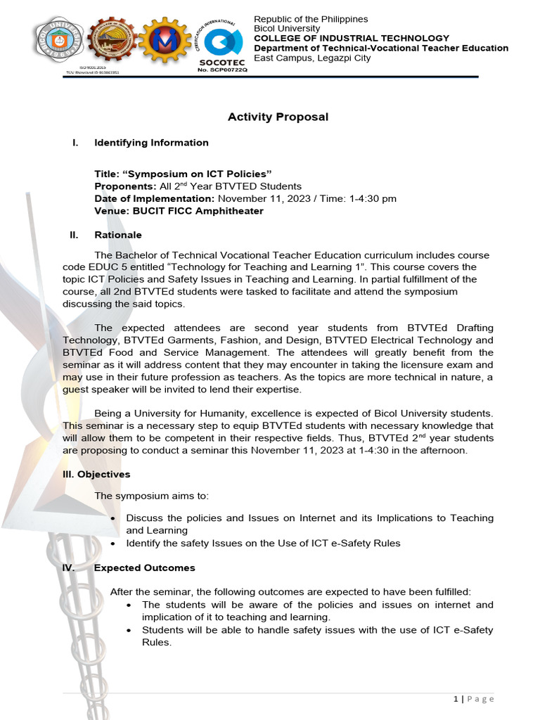 Proposal For Seminar 1 in TTL Kate | PDF | Educational Technology ...