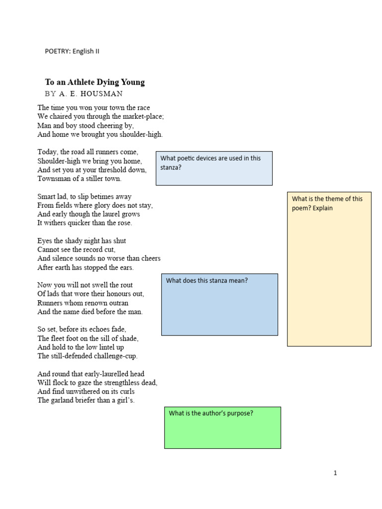 Analysis of Classic English Poetry | PDF | Poetry