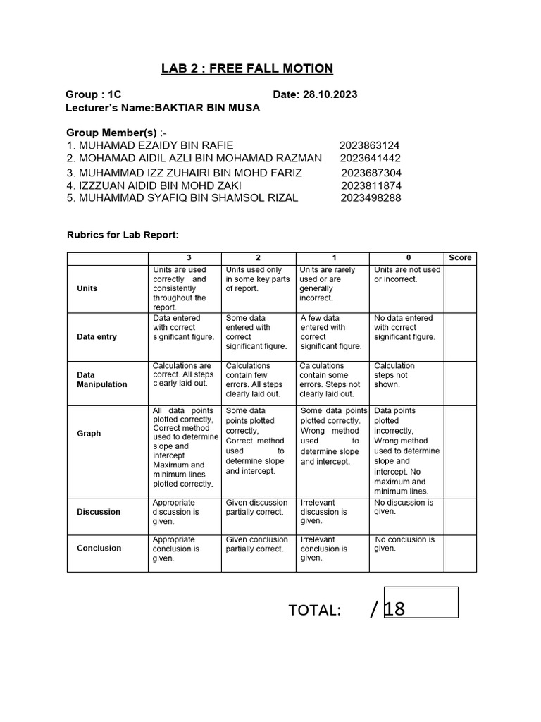 Lab 2 | PDF | Acceleration | Gravity