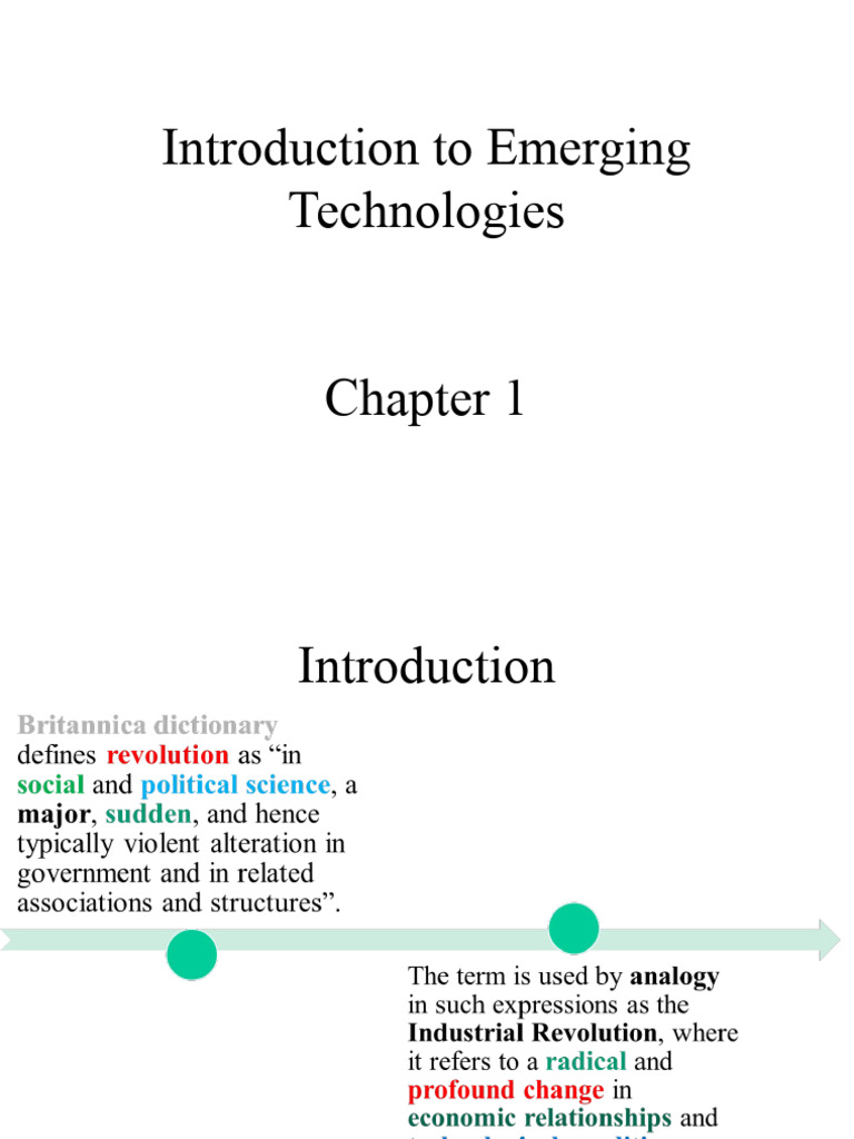 Emerging Technology Chapter 1 | PDF | Human–Computer Interaction | Automation