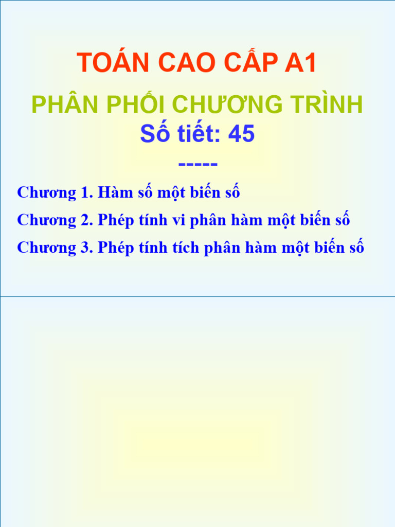 Ôn tập hàm 1 biến (hàm số, giới hạn, VCB-VCL, tính liên tục) | PDF