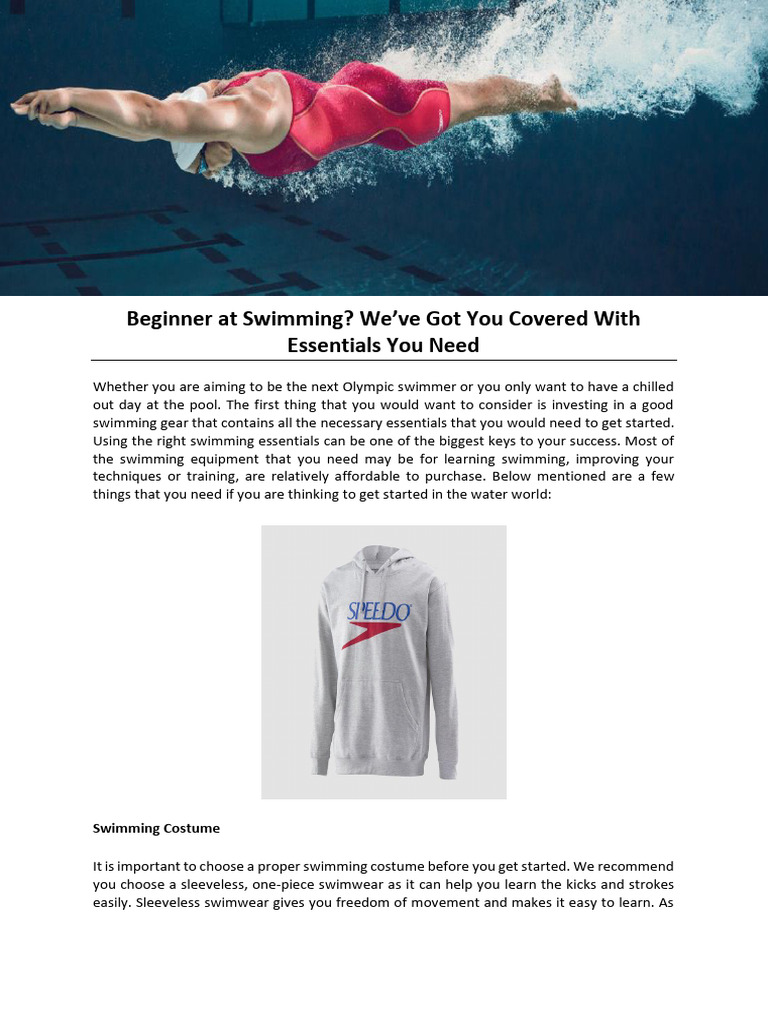 Beginner at Swimming | PDF | Swimming | Swimsuit
