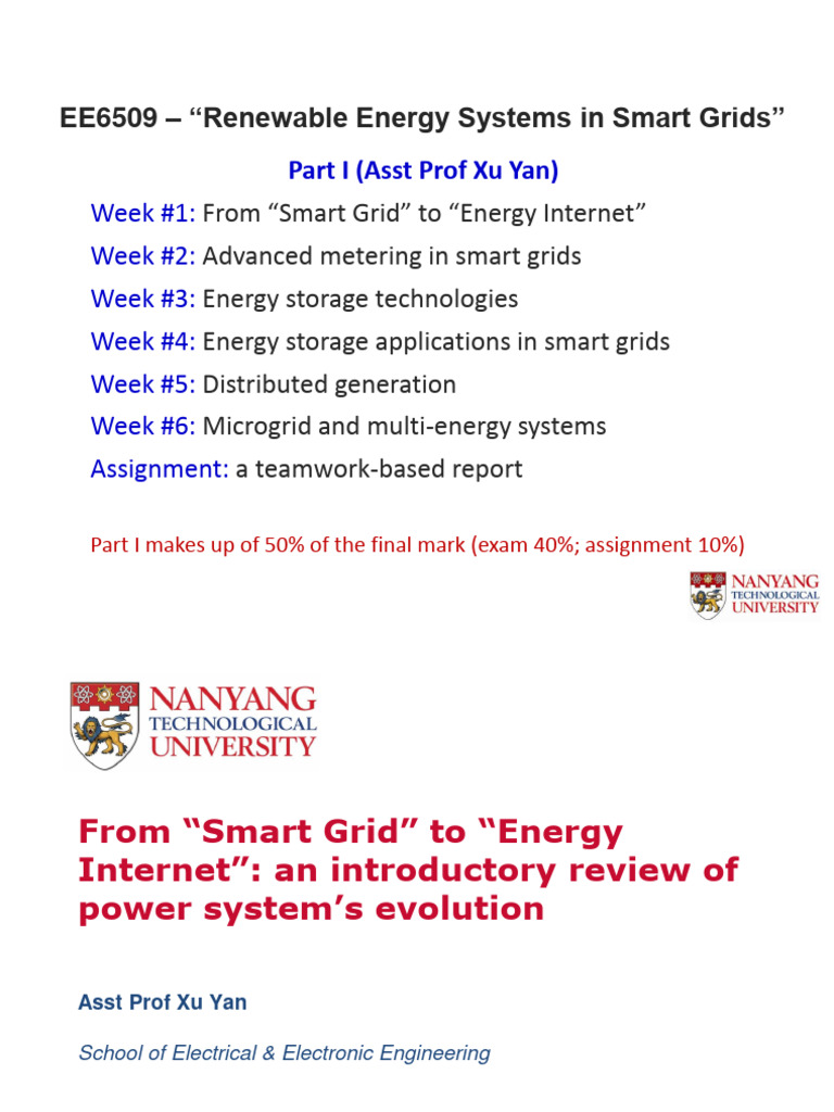 LECTURE 1 From Smart Grid To Energy Internet | PDF | Smart Grid ...