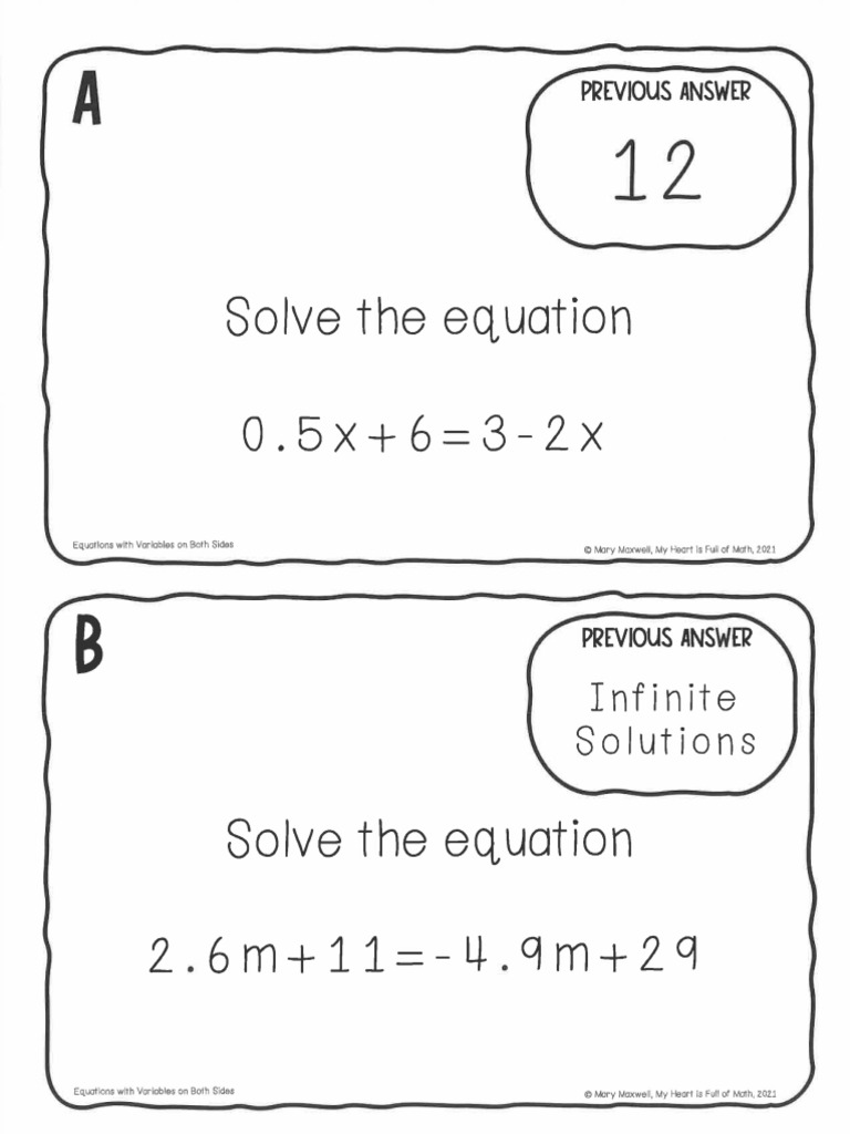 Scavenger Hunt Variables On Both Sides | PDF