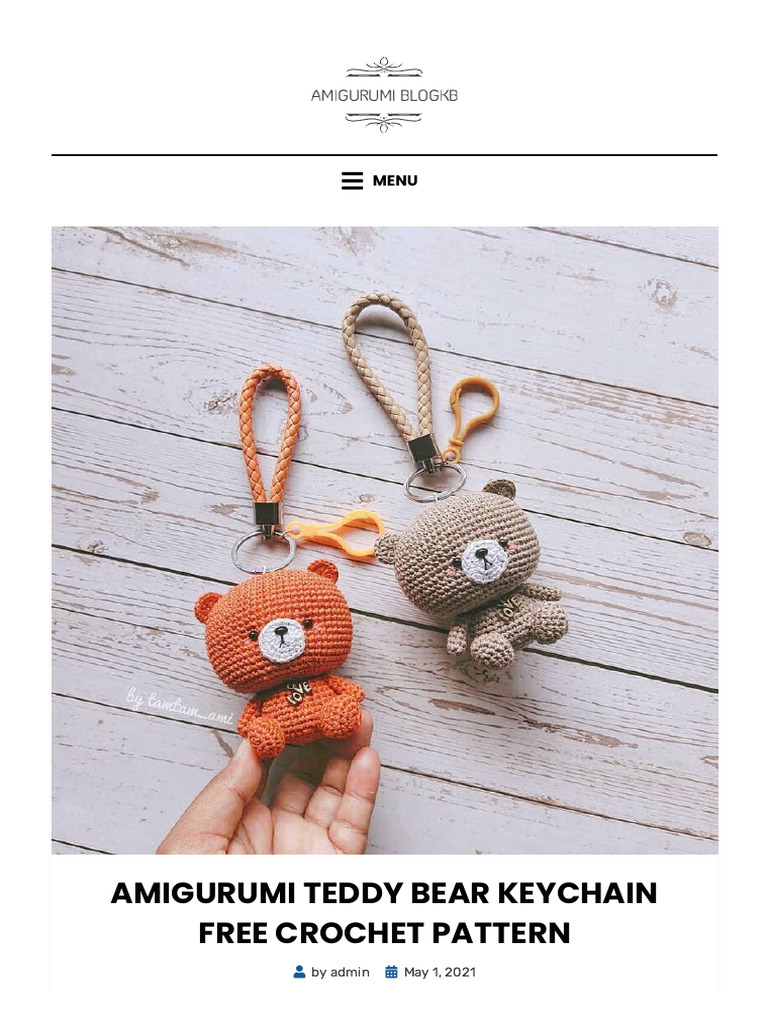 Teddy Bear Keychain | PDF | Amigurumi | Crochet