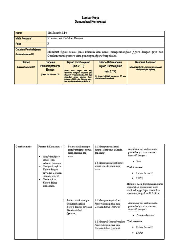 LK Menyusun KKTP Dan Rencana Asesmen | PDF