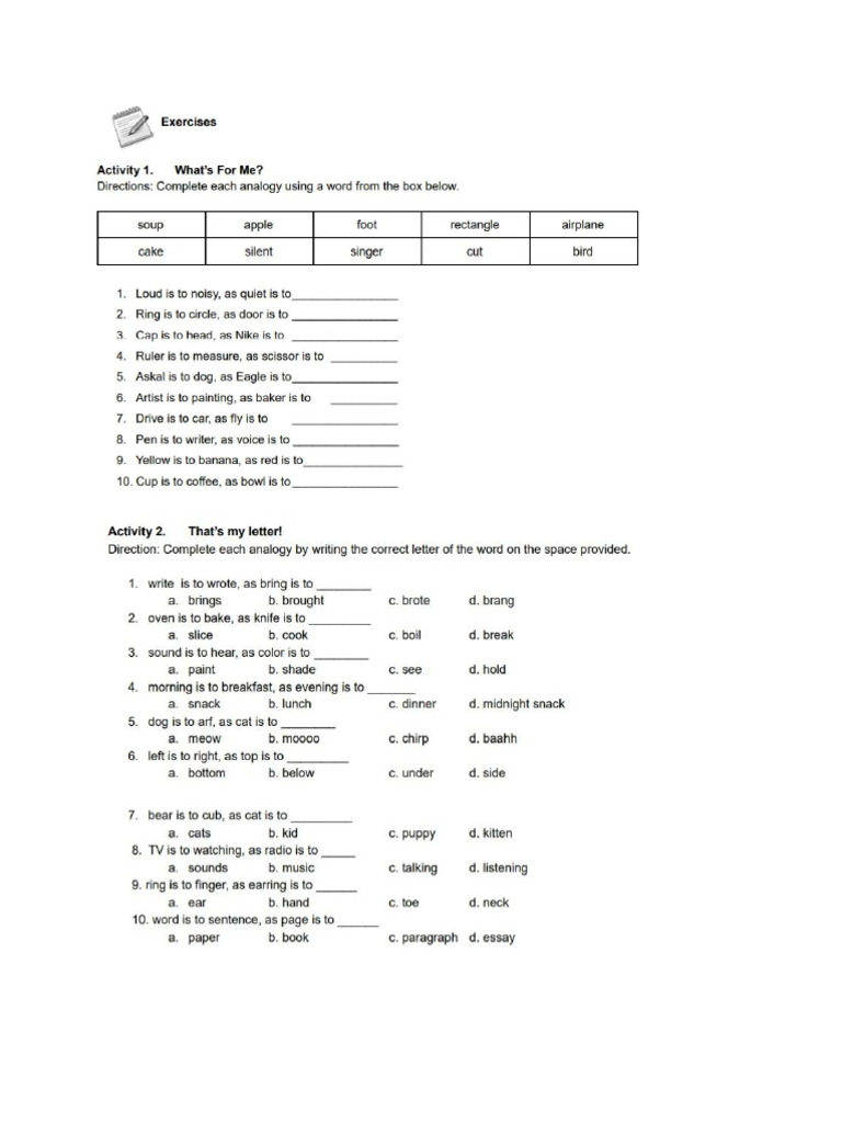 English Act.1&2 Q1 | PDF