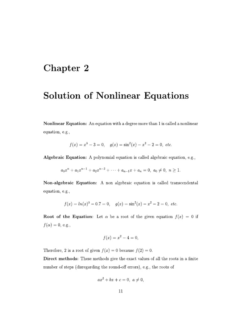 Nonlinear Eq | PDF