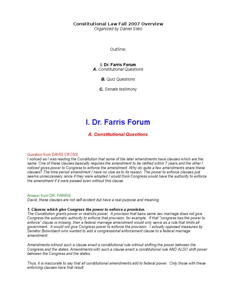 ConLaw Overview | PDF