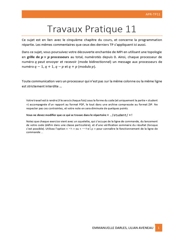 TP11 | PDF | Matrice (Mathématiques) | Informatique