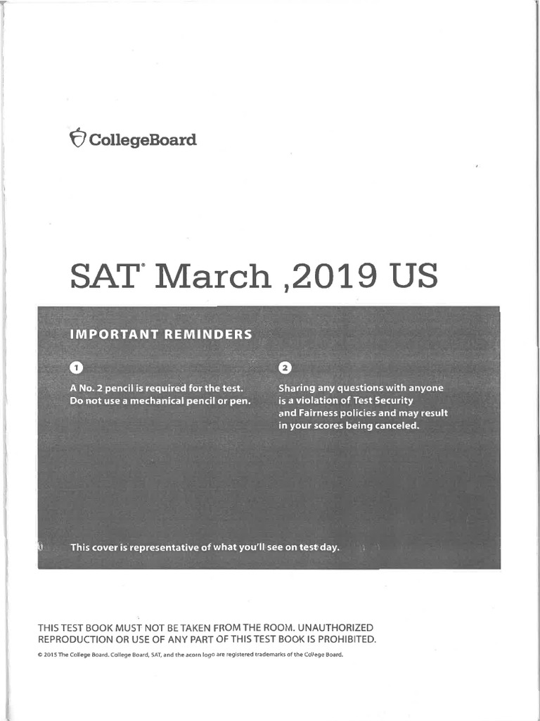 SAT 2019 March | PDF