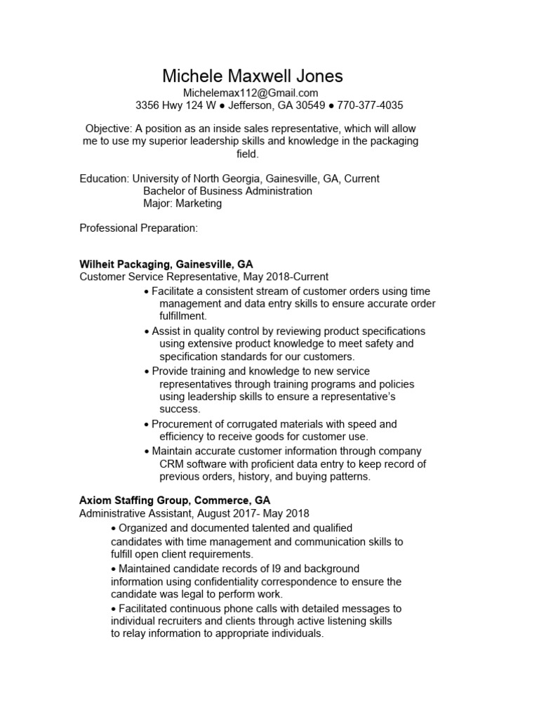 Michele Maxwell Jones Resume | PDF | Information | Business