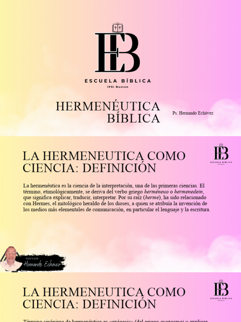 Hermenéutica Bíblica | PDF | Hermenéutica | Biblia