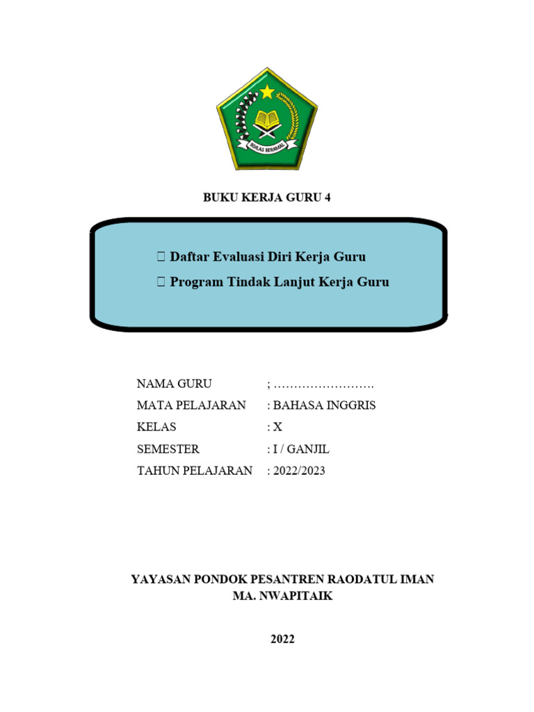 Buku Kerja Guru 4 | PDF
