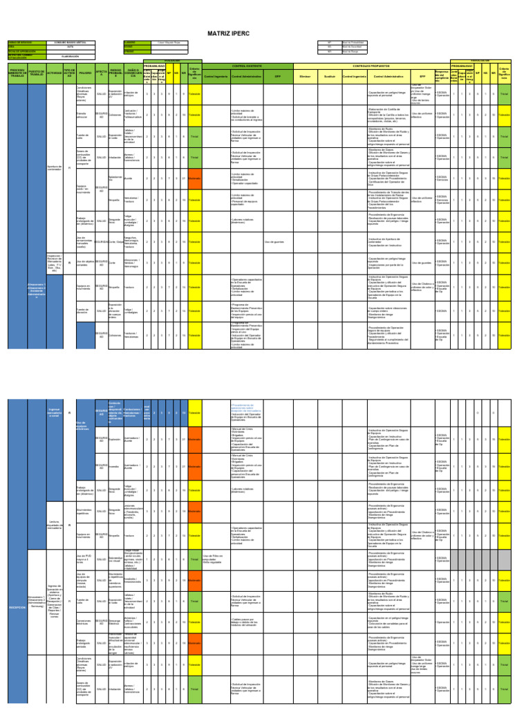 5 Matriz IPERC IAEI Alfa Revisada Final | PDF