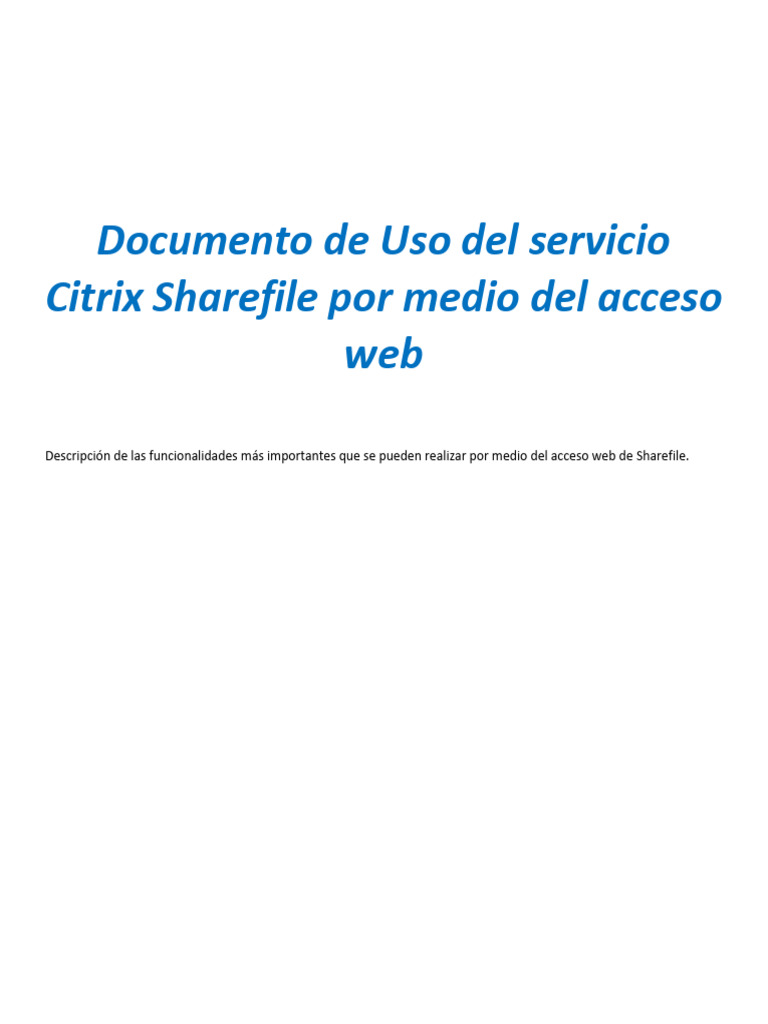 16D010 - Uso de Citrix Sharefile | PDF | Archivo de computadora | Internet