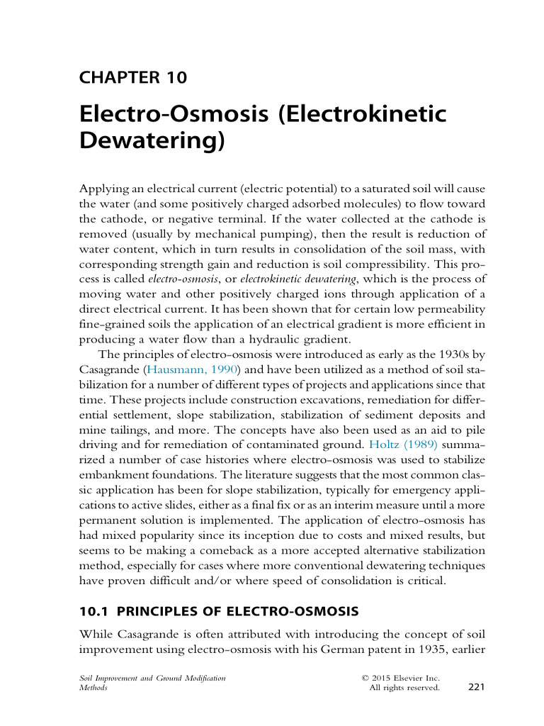 Chapter 10 Electro Osmosis Electrokinetic Dewatering - 2015 - Soil ...
