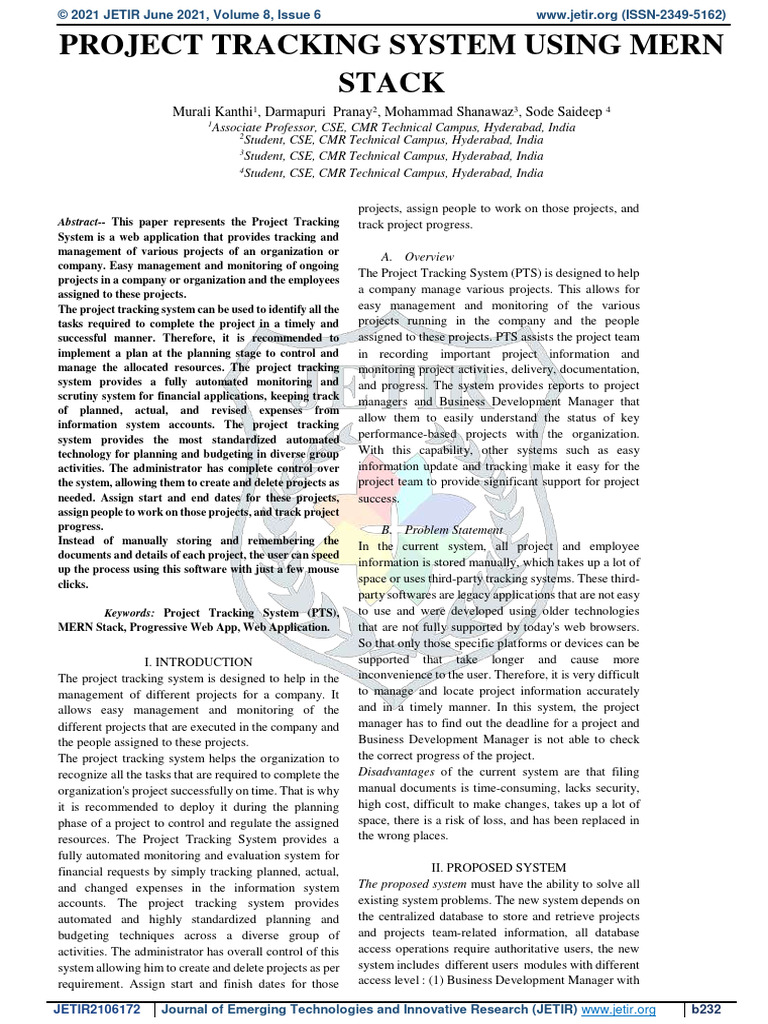 JETIR2106172 | PDF | Java Script | Application Software JETIR2106172 | PDF | Java Script | Application Software