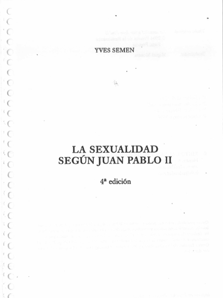 La Sexualidad Segun Papa Ii | PDF