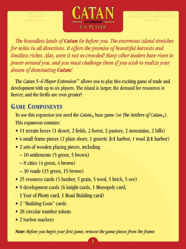 Catan 5-6 Basegame Rules | PDF