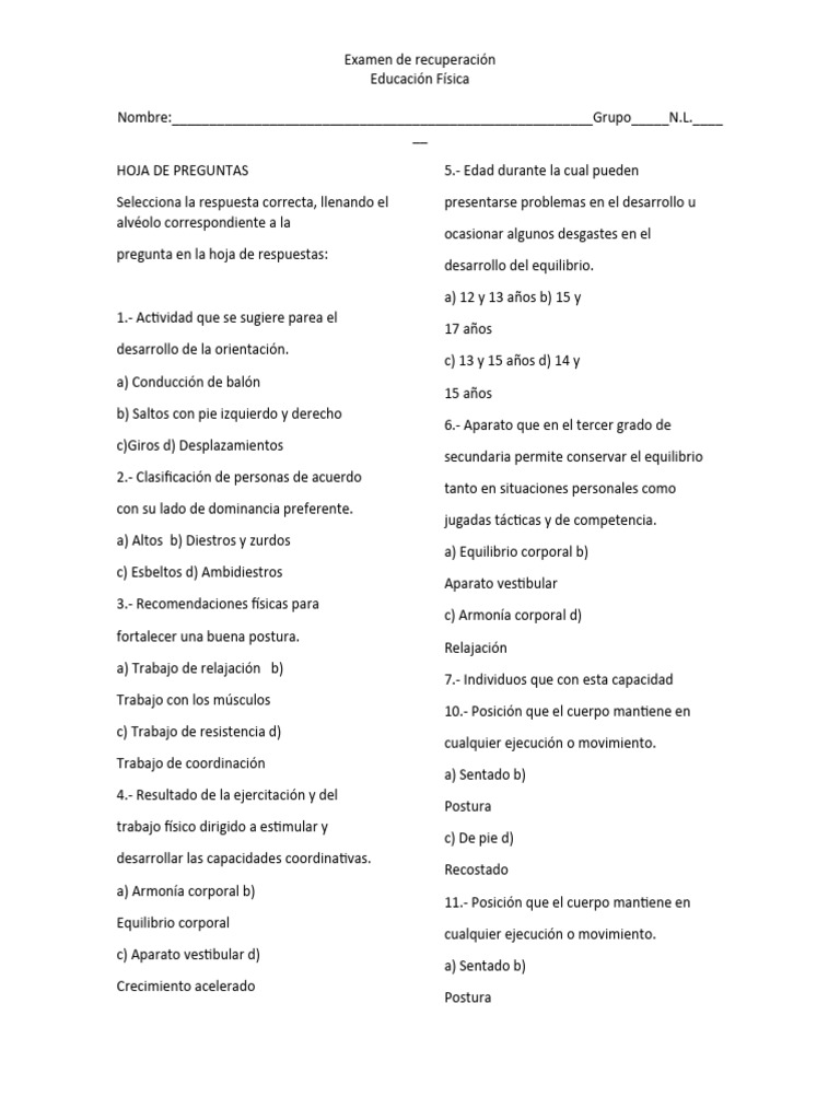 Examen de Recuperacion | PDF | Lípido