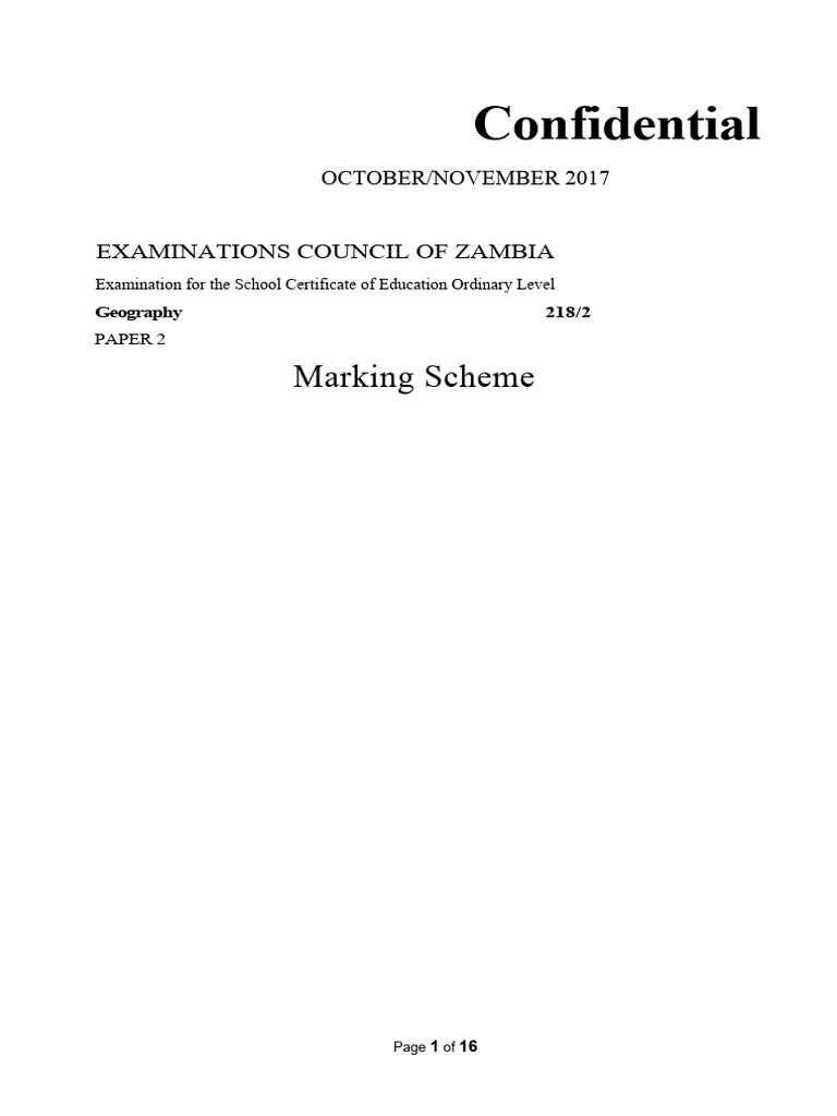 GEO 2017 P2 Marking Key. | PDF | Soil | Airport