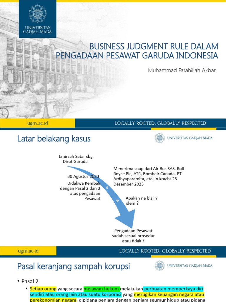 Business Judgment Rule Garuda | PDF | Hukum
