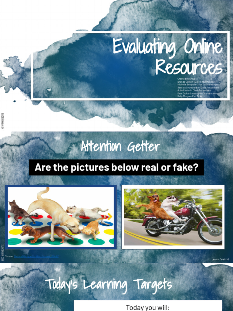 Evaluating Web-Based Resources Lesson Slides | Download Free PDF ...