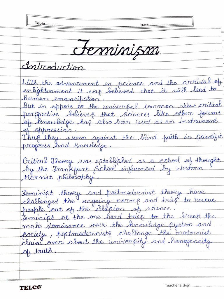 Feminism Notes Ba | PDF