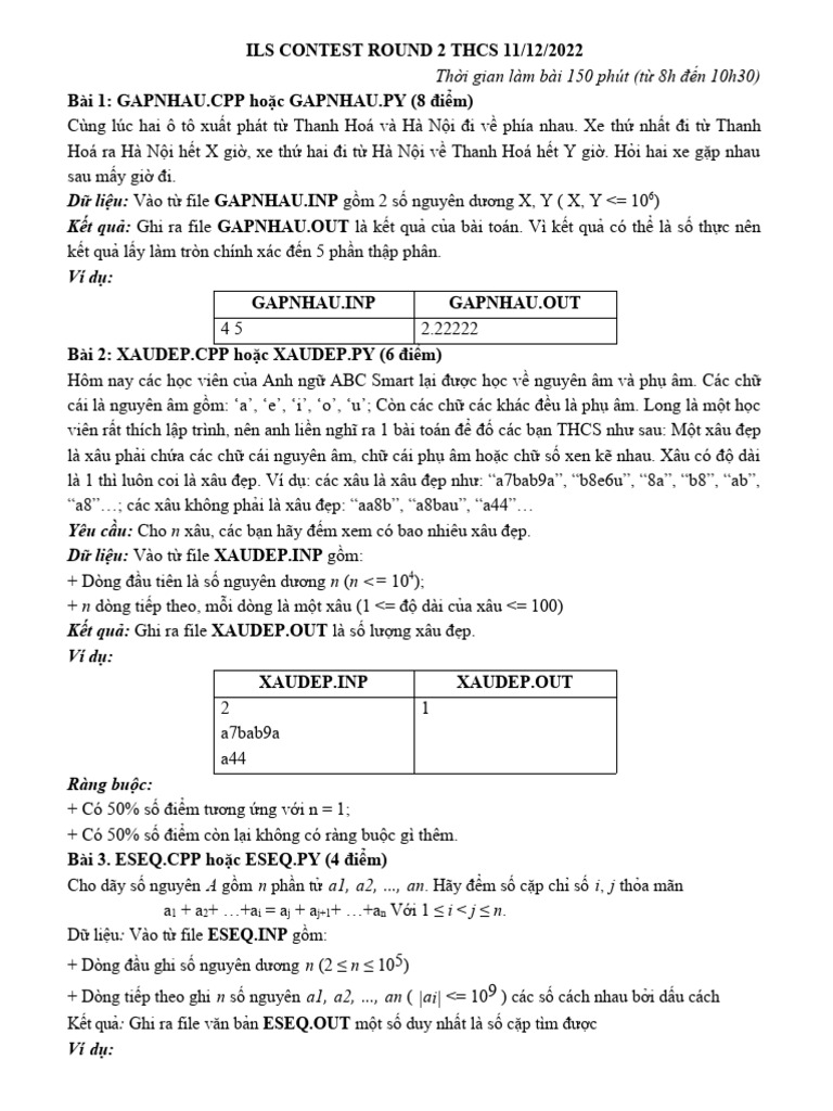 Đề thi HSG tin 9 | PDF