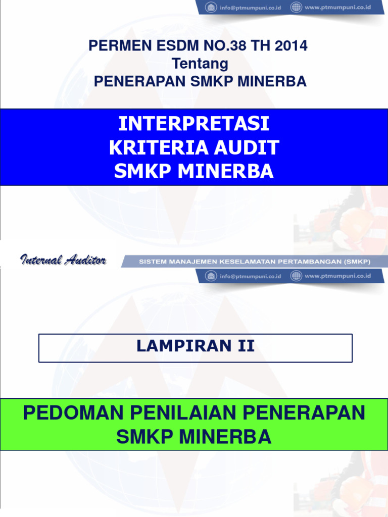 Interpretasi Kriteria Audit SMKP Minerba - MIM | PDF